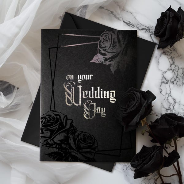 Gothic Wedding Card - Etsy UK