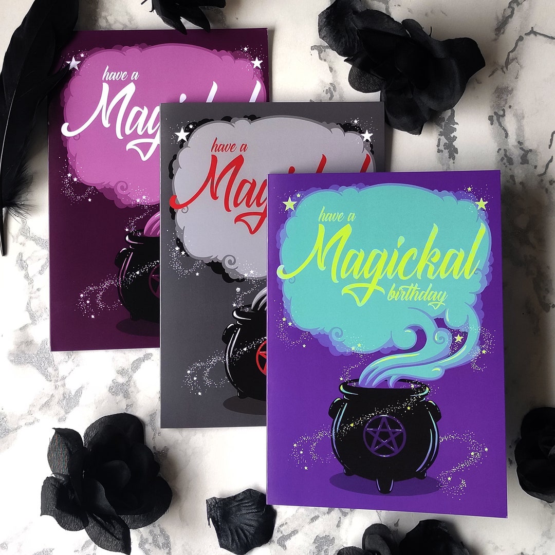 Have A Magickal Birthday Card Magic Spell Cauldron A5 - Etsy