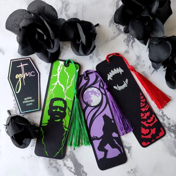 Classic Horror Bookmark Set 3 Pack Werewolf Dracula - Etsy