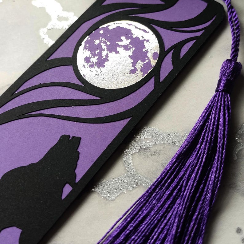 Werewolf Foil Bookmark | Handmade Gift for Witchy Gothic Book Lover ...