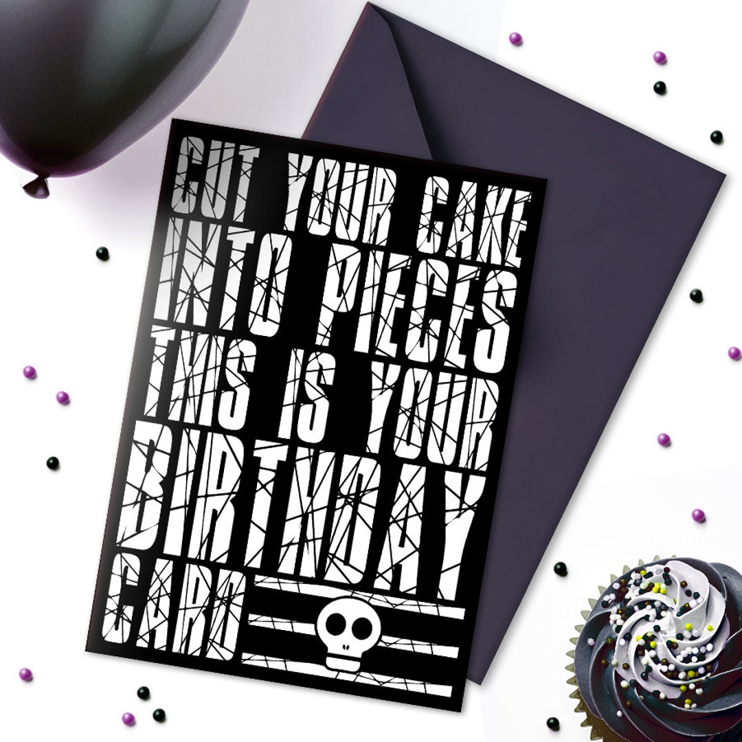 Nu Metal Birthday Card Last Resort Emo Lyric Glossy Black Greeting Pop ...