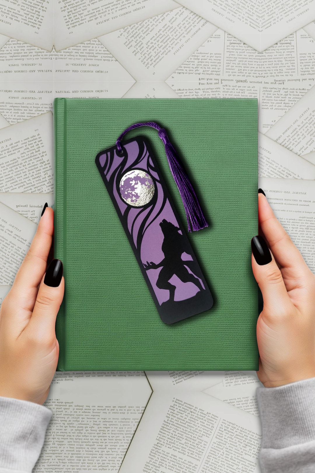 Werewolf Foil Bookmark | Handmade Gift for Witchy Gothic Book Lover ...