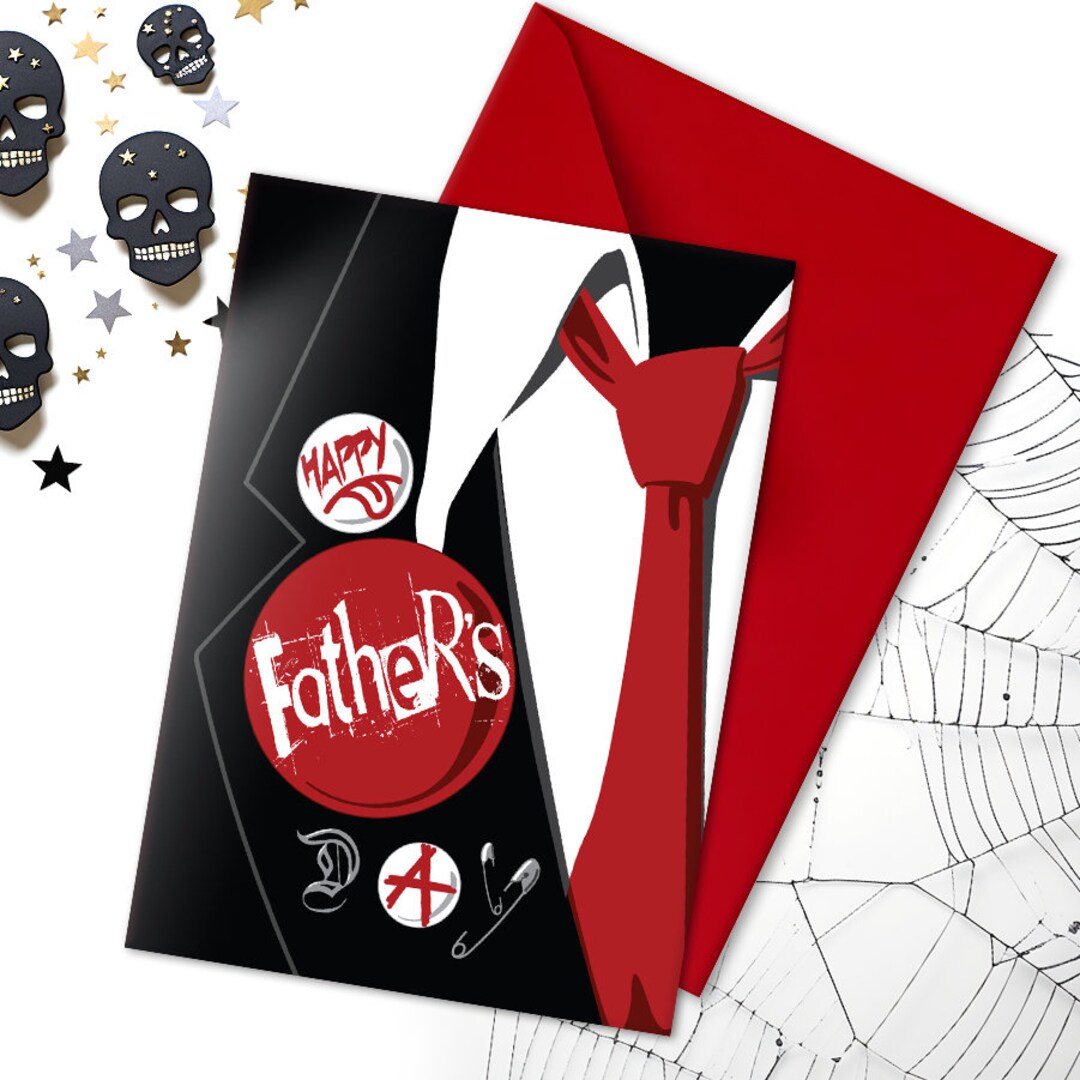 Punk Pins Father's Day Card Large Alternative Anarchy Greetings Card A5 ...