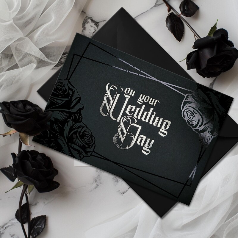 Gothic Wedding Card - Etsy UK