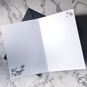 Thank You Skull Card | Large Alternative Appreciation Greeting ...