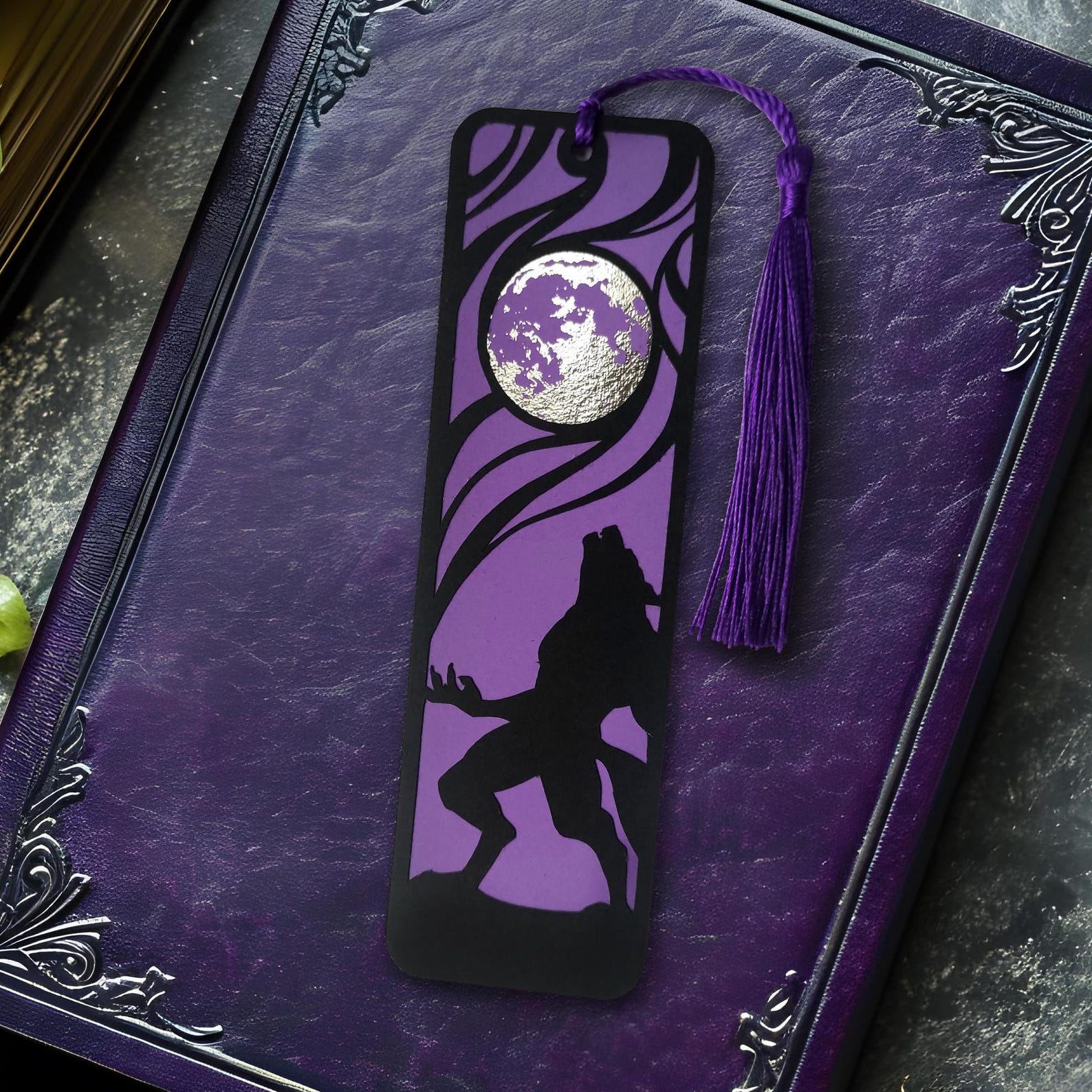 Werewolf Foil Bookmark | Handmade Gift for Witchy Gothic Book Lover ...
