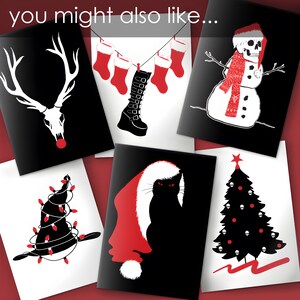 Goth Boot Christmas Card Platform Demonia Santa Stocking Season's ...