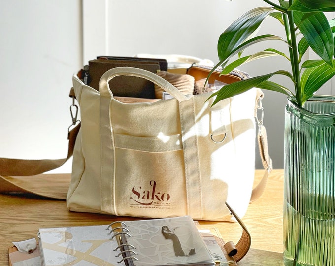 Planner Tote Bag | Canvas Tote Bag | Minimalist | Kolour Kaddy | Kolour ...