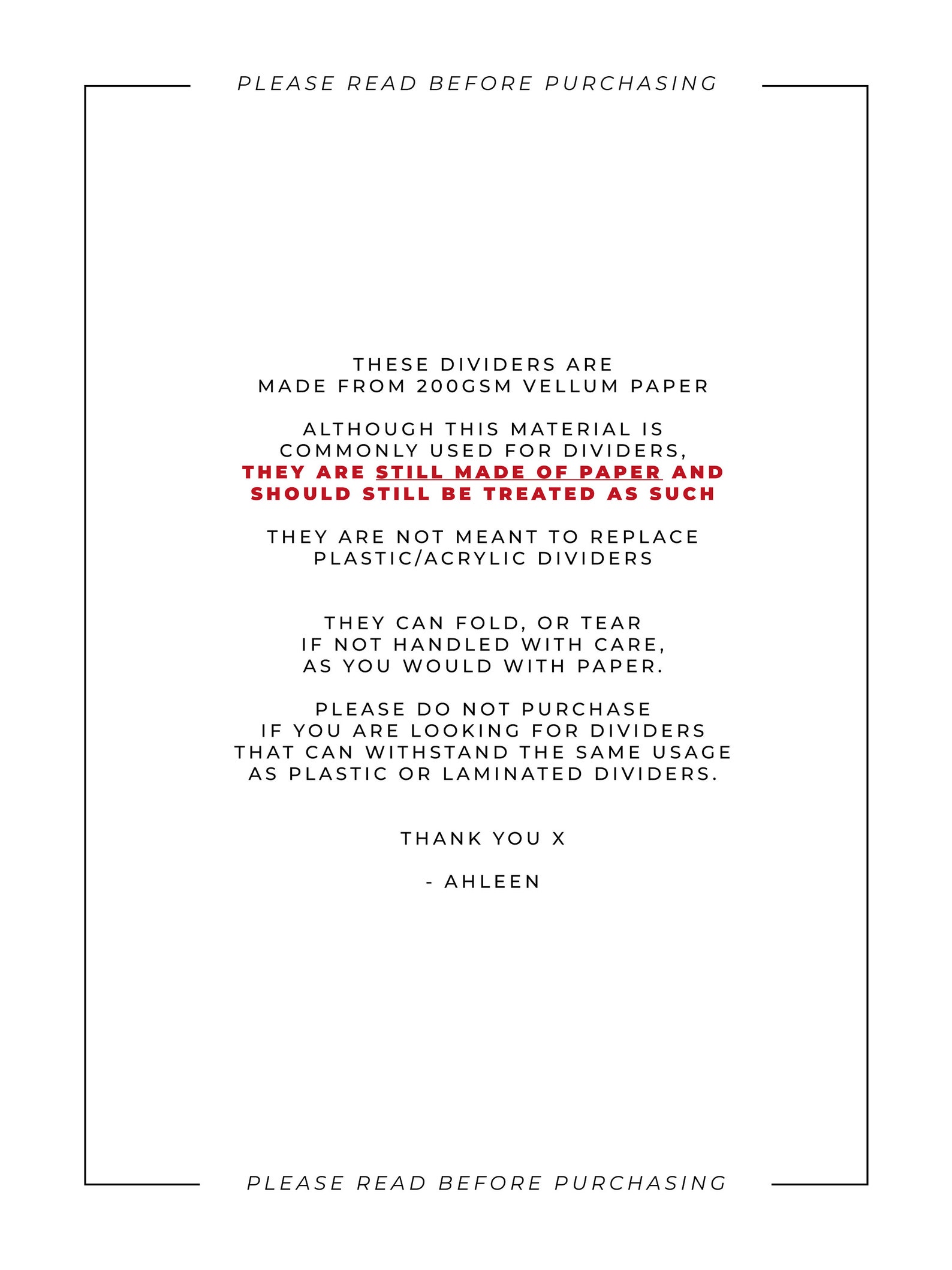Floating Page Marker | Slim Tabs | Minimalist Acetate Dividers ...