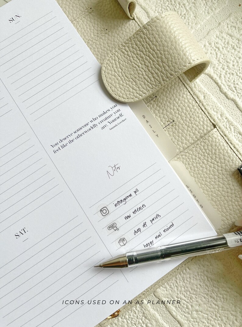 Mini Icon Stickers Work Computer Minimalist Planner - Etsy