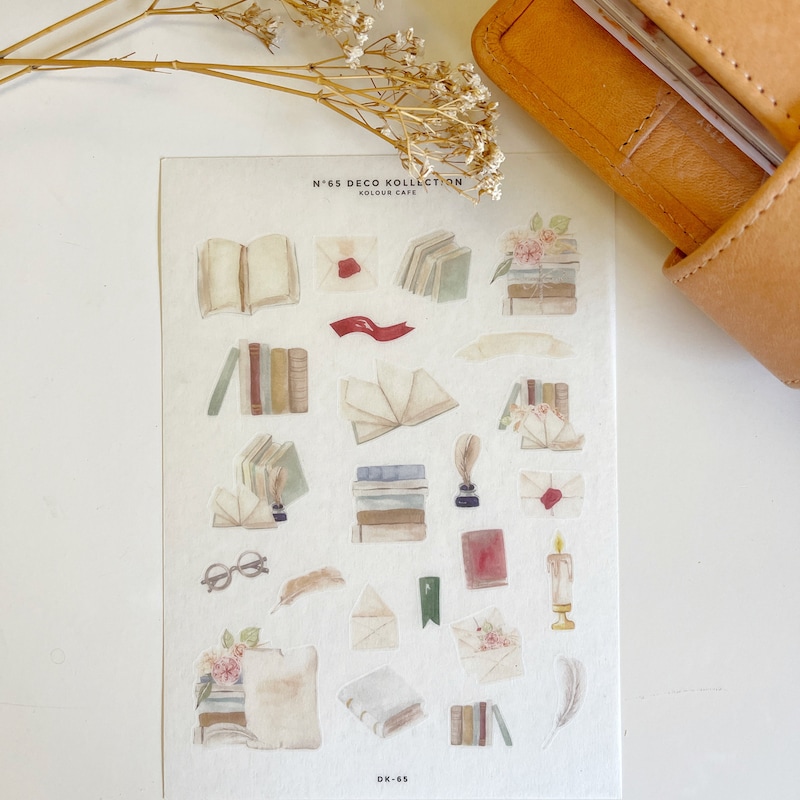 Book Theme Sticker Sheet - Etsy UK