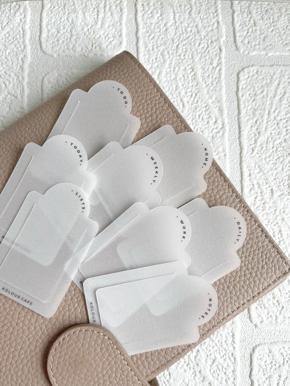 Floating Page Marker Text Tabs Minimalist Acetate Dividers - Etsy