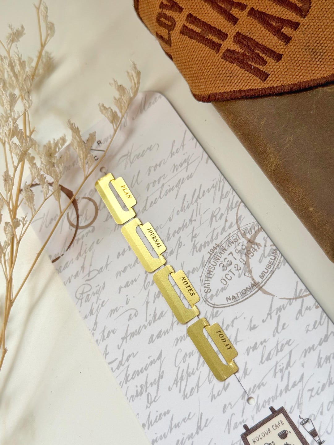 Brass Tabs Set | the BASICS Planner Tab Dividers L Gold Colored Page ...