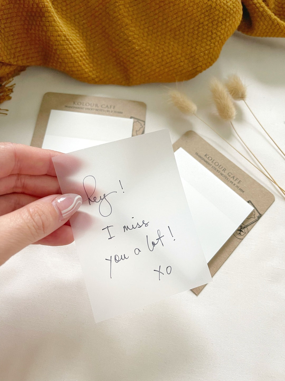 Transparent Matte Sticky Notes | Plastic Clear Sticky Notes for ...