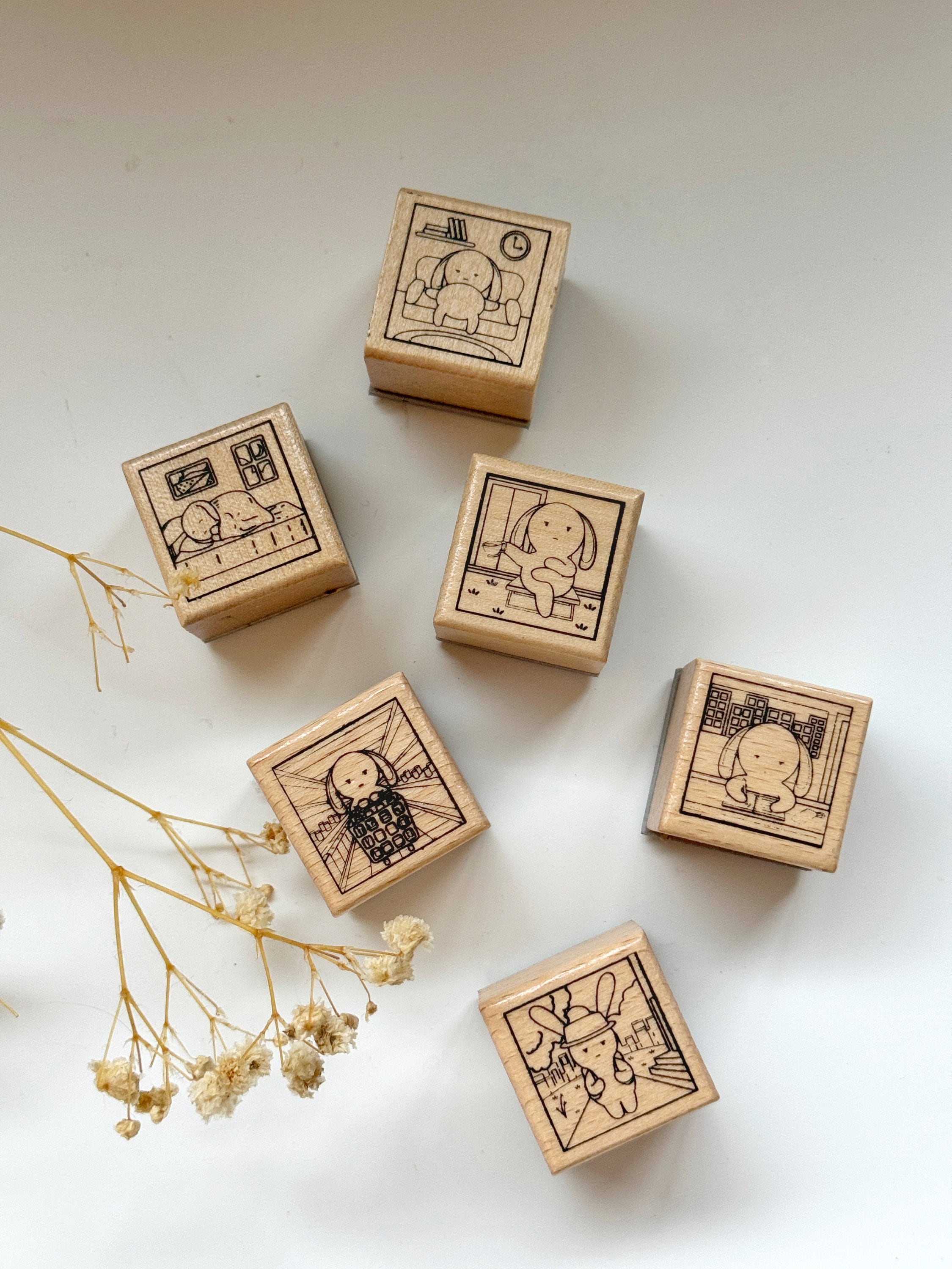 Bean Rubber Stamps | Character Vinyl Sticker | Waterproof Transparent ...