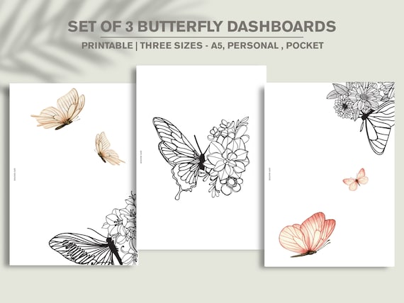 PRINTABLE Planner Dashboard Set for A5 Personal and Pocket | Etsy