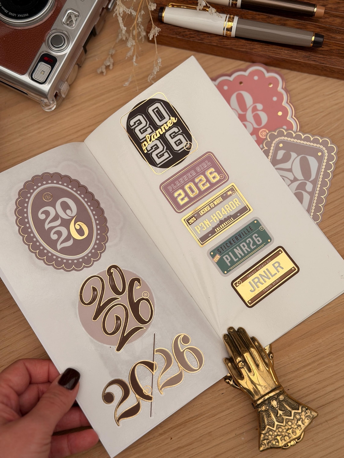 2026 Year Stickers Vinyl | Neutral 2026 Number | FOILED Waterproof Semi ...