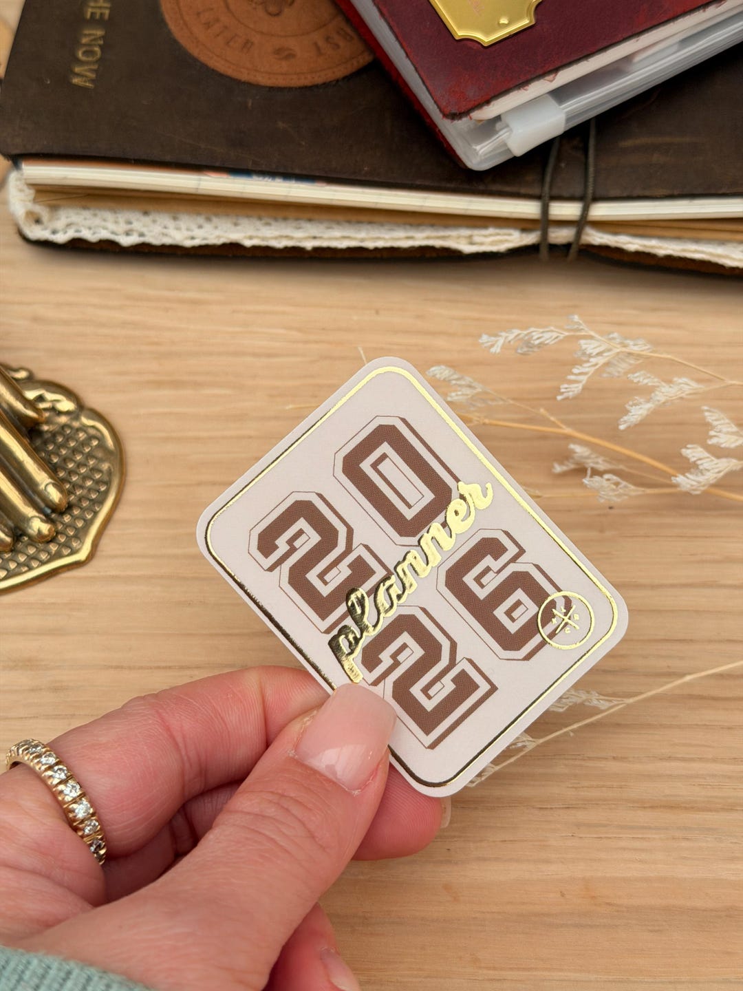 2026 Year Stickers Vinyl | Pink Planner | FOILED Waterproof Semi ...