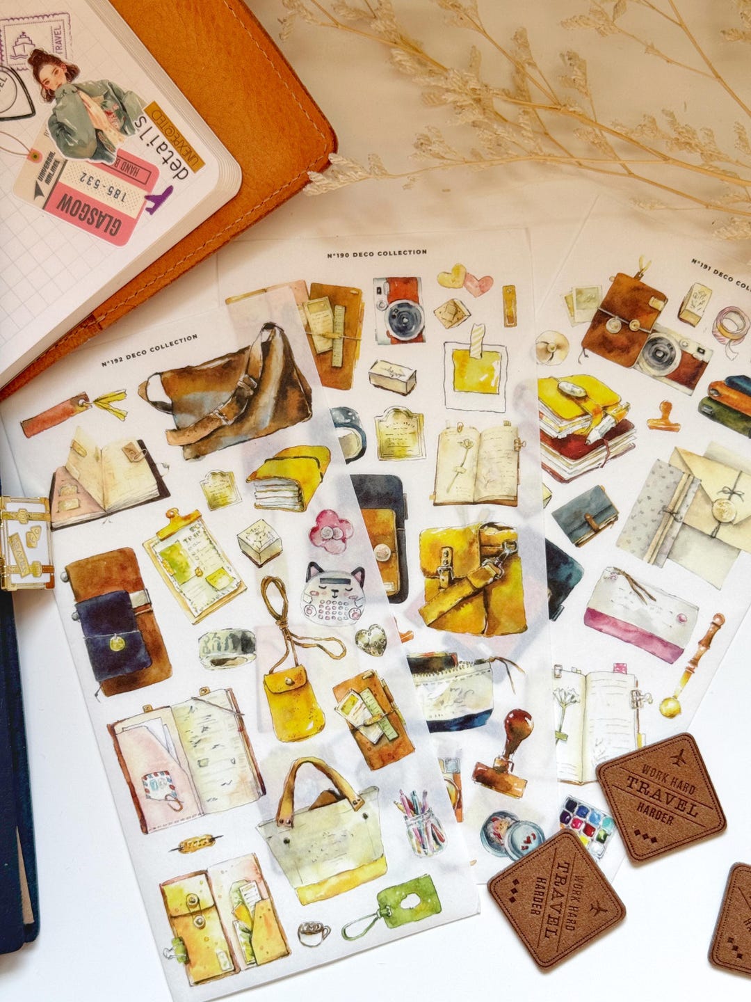 Travelers Notebook TN Stickers | DK190 191 192 | Journal and Planner ...