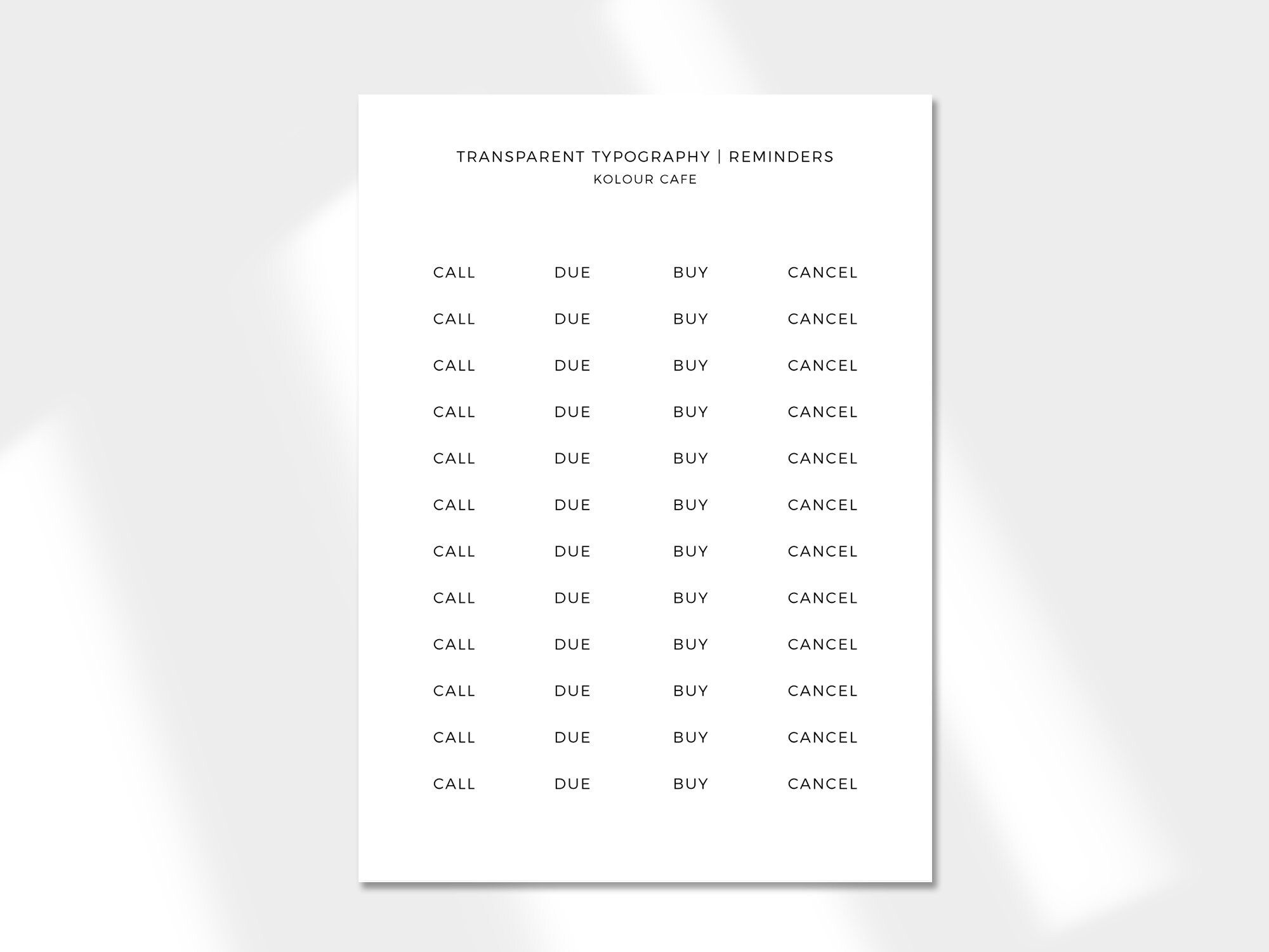 Functional Planner Stickers Transparent Reminders Clear - Etsy