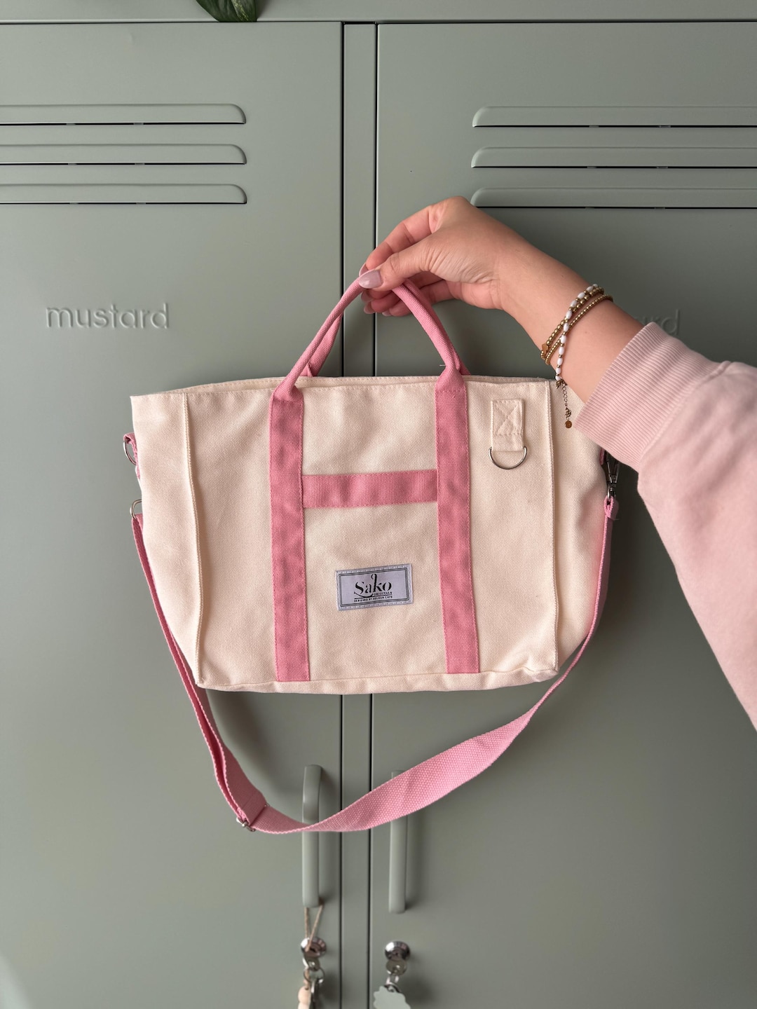Planner Tote Bag | Canvas Sako Tote Bag | Blush | Minimalist | Kolour ...