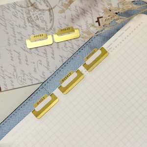 Brass Tabs Set | the BASICS Planner Tab Dividers L Gold Colored Page ...
