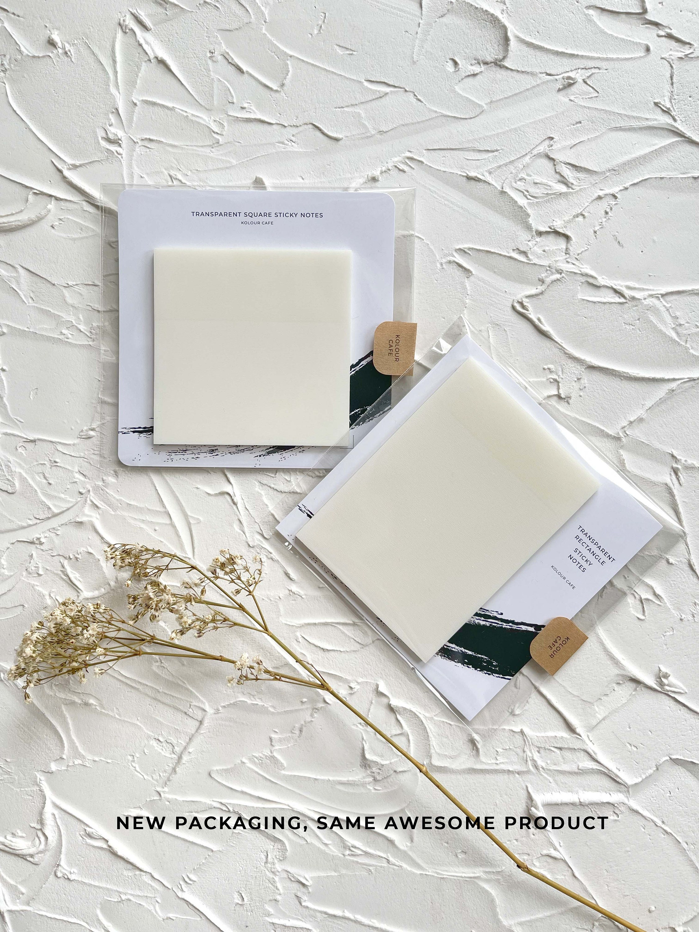 Transparent Matte Sticky Notes Plastic Clear Sticky Notes - Etsy Canada