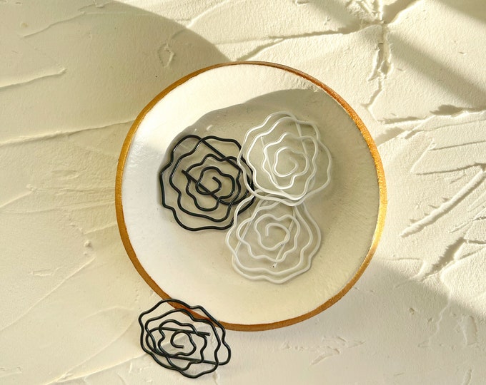 Rose Paperclip | Camellia Paperclip | Cute Paperclip for Planners ...