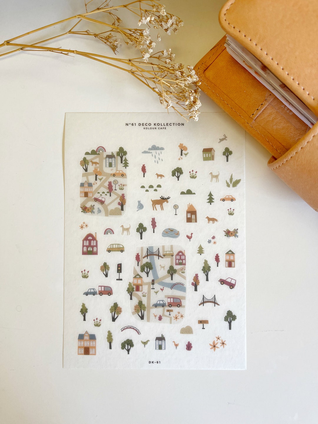 Tiny Travel Maps Sticker Sheet | Japanese Style Tiny Stickers | N61 ...