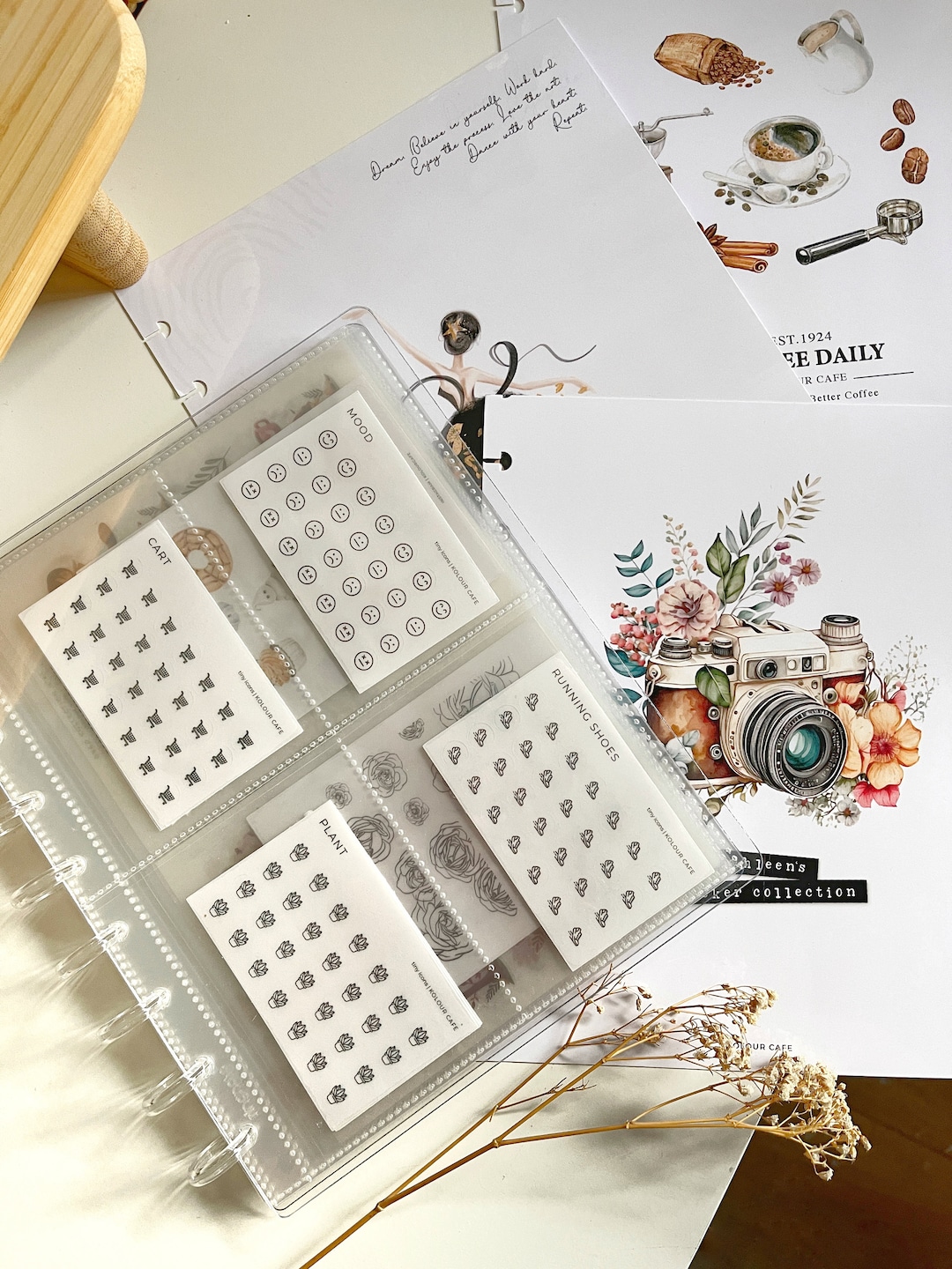 Sticker Album | Crystal Clear Disc Bound Sticker Storage | 20 Refills ...