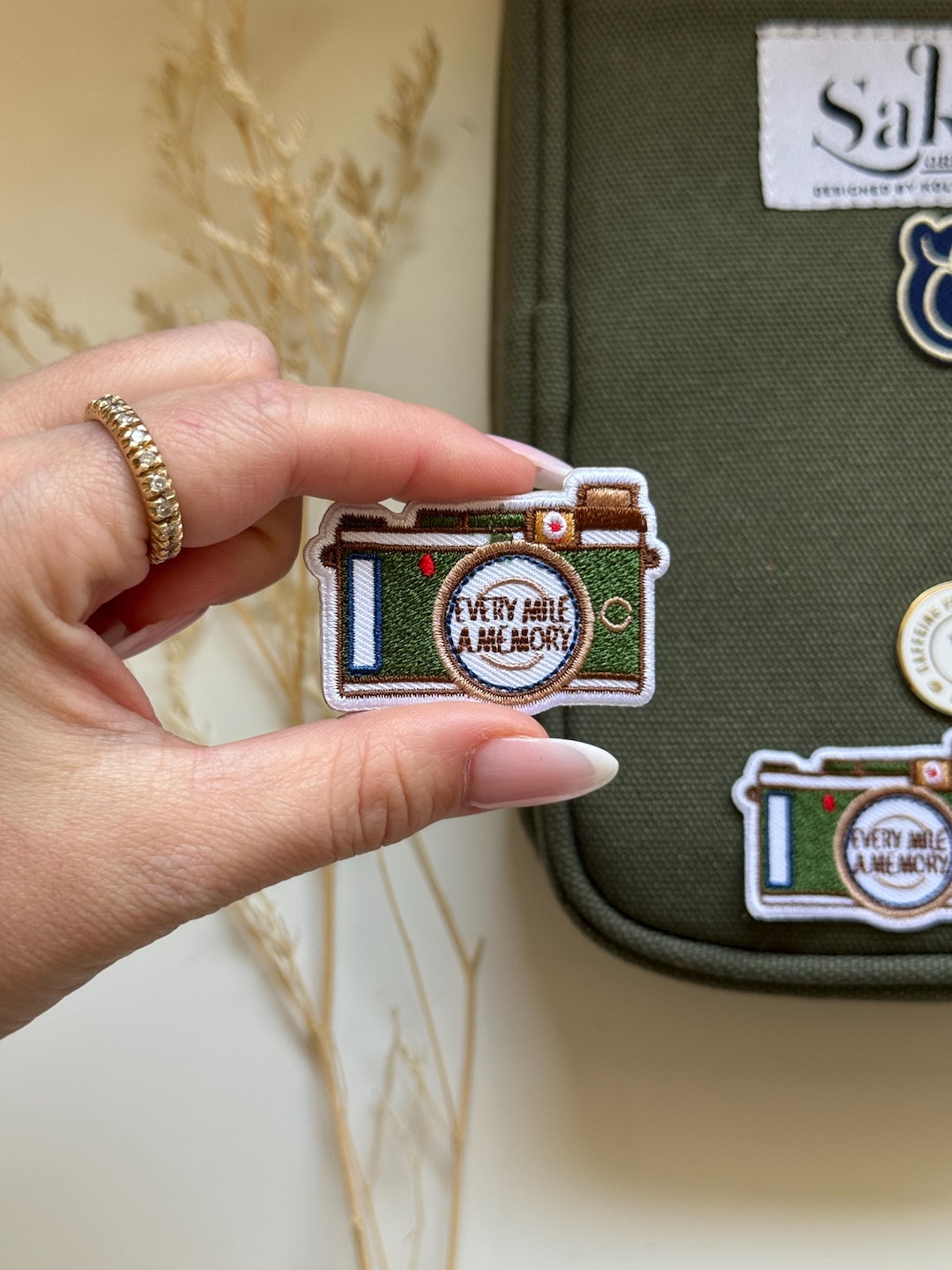 Stick on Cafe Embroidered Patch | Travel Camera | Applique | Notebook ...