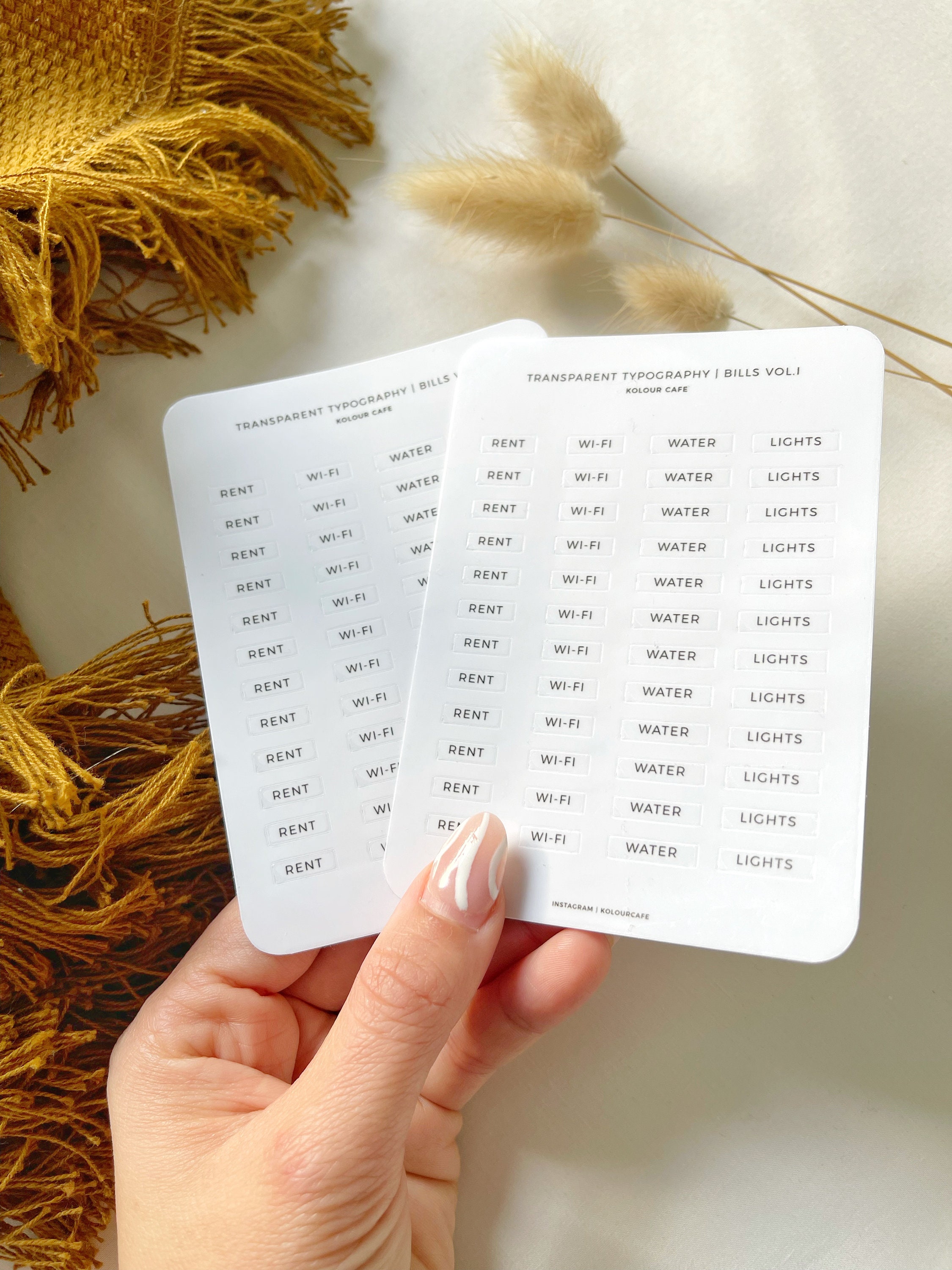 Set of 4 Custom Planner Stickers Transparent Matte Glossy | Etsy