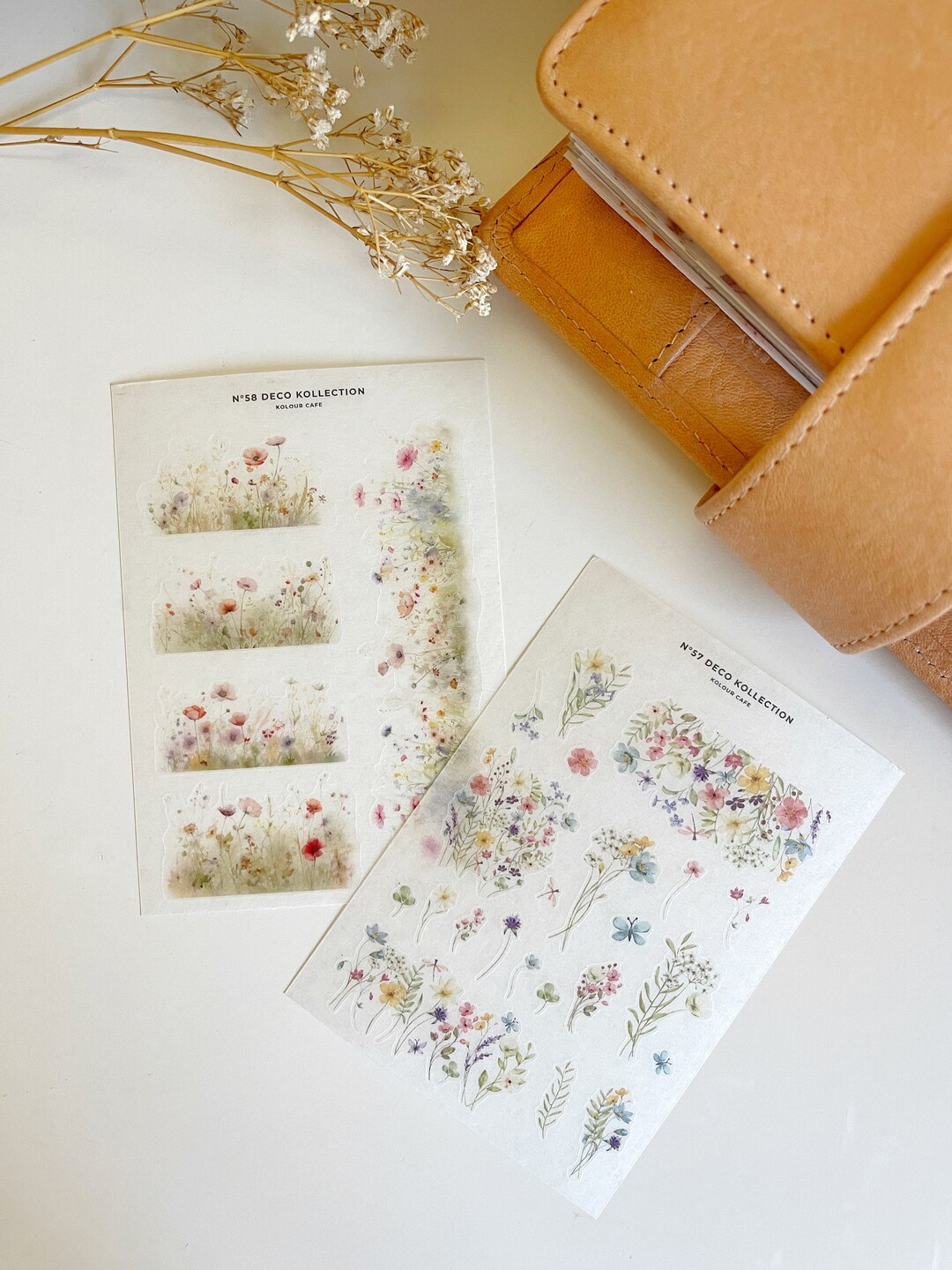 Wildflowers Planner Stickers | Floral Journaling Stickers | N57 N58 ...
