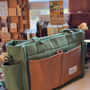 Canvas Planner Tote Bag | Sako Carryall Multi-pocket Organiser for ...