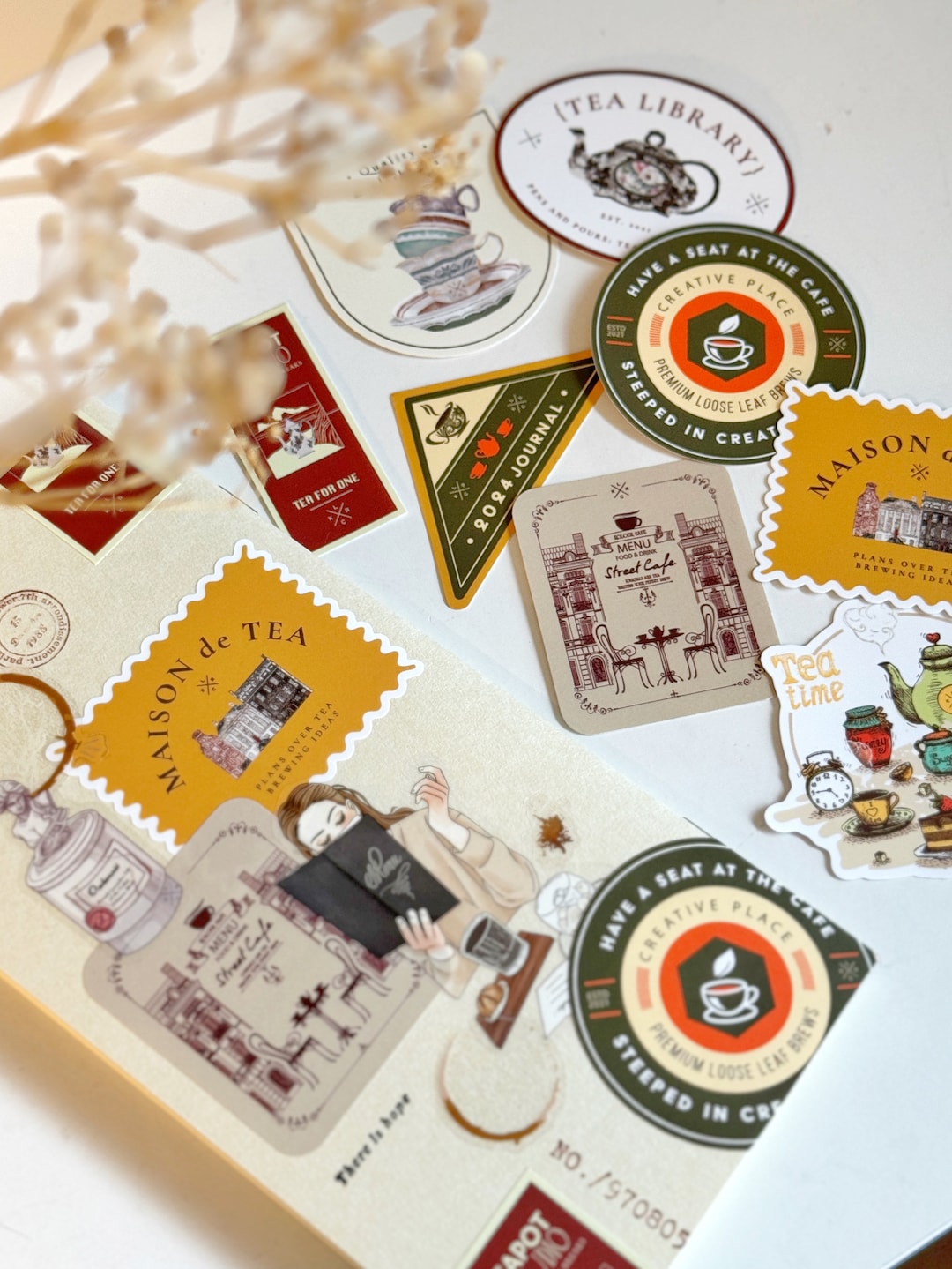 Tea Cafe Vinyl Stickers Vol 1 | Waterproof Matte Die Cut Stickers for ...