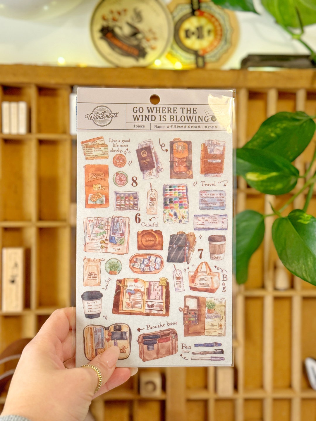 Traveler's Notebook Stationery Coffee Stickers Wanderlust Washi Paper ...