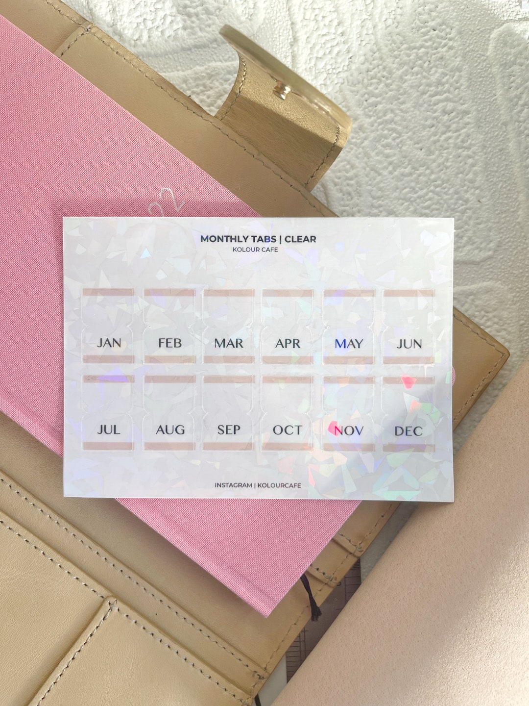 Month Tab Stickers | Hobonichi Weeks Cousin Stalogy Monthly Tab ...