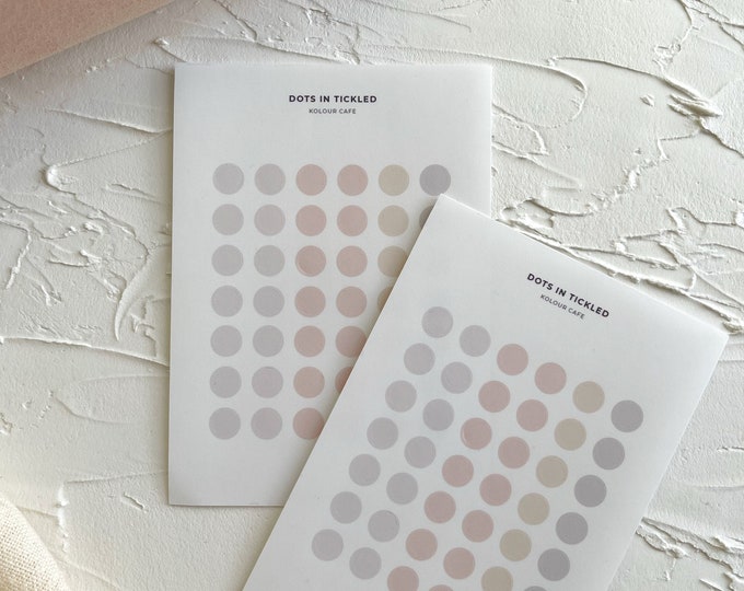 Planner Dot Stickers | Tickled | Neutral Pinks | Matte Transparent ...