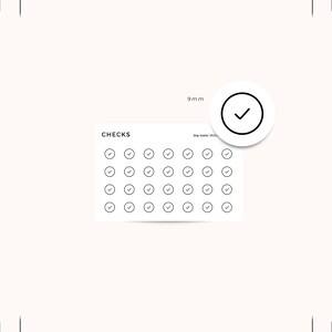 Mini Icon Stickers Check Marks Crosses Minimalist Planner Icons Matte ...