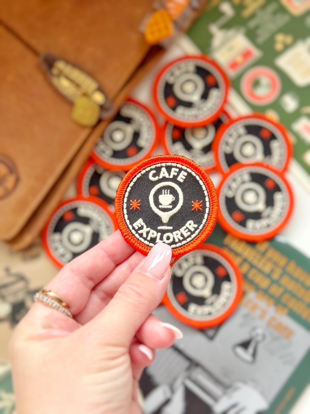 Stick on Cafe Embroidered Patch | Coffee Patch | Applique | Notebook ...