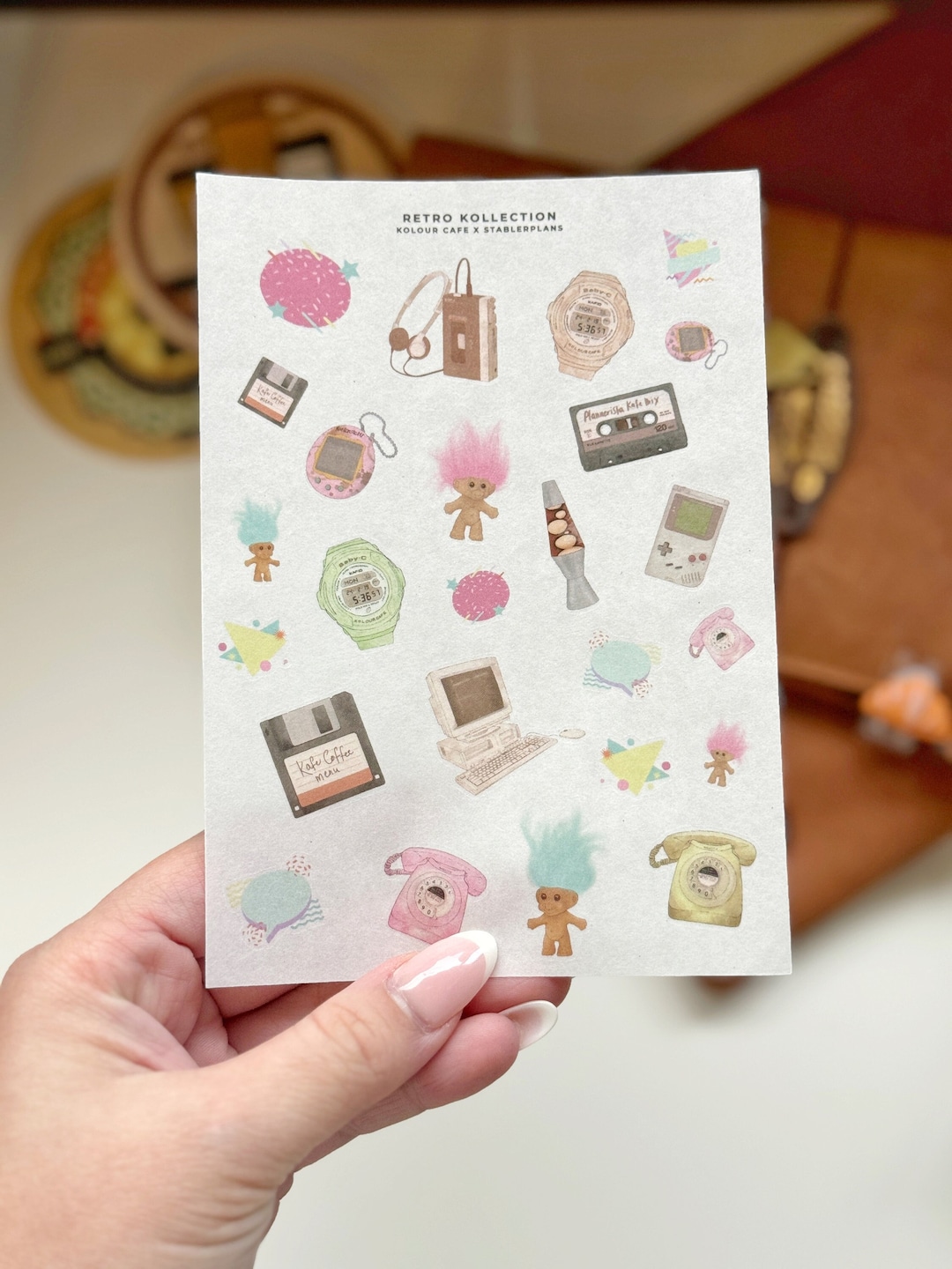 Retro 90s Sticker Sheet | 90s Nostalgia Washi Sticker Style | for ...