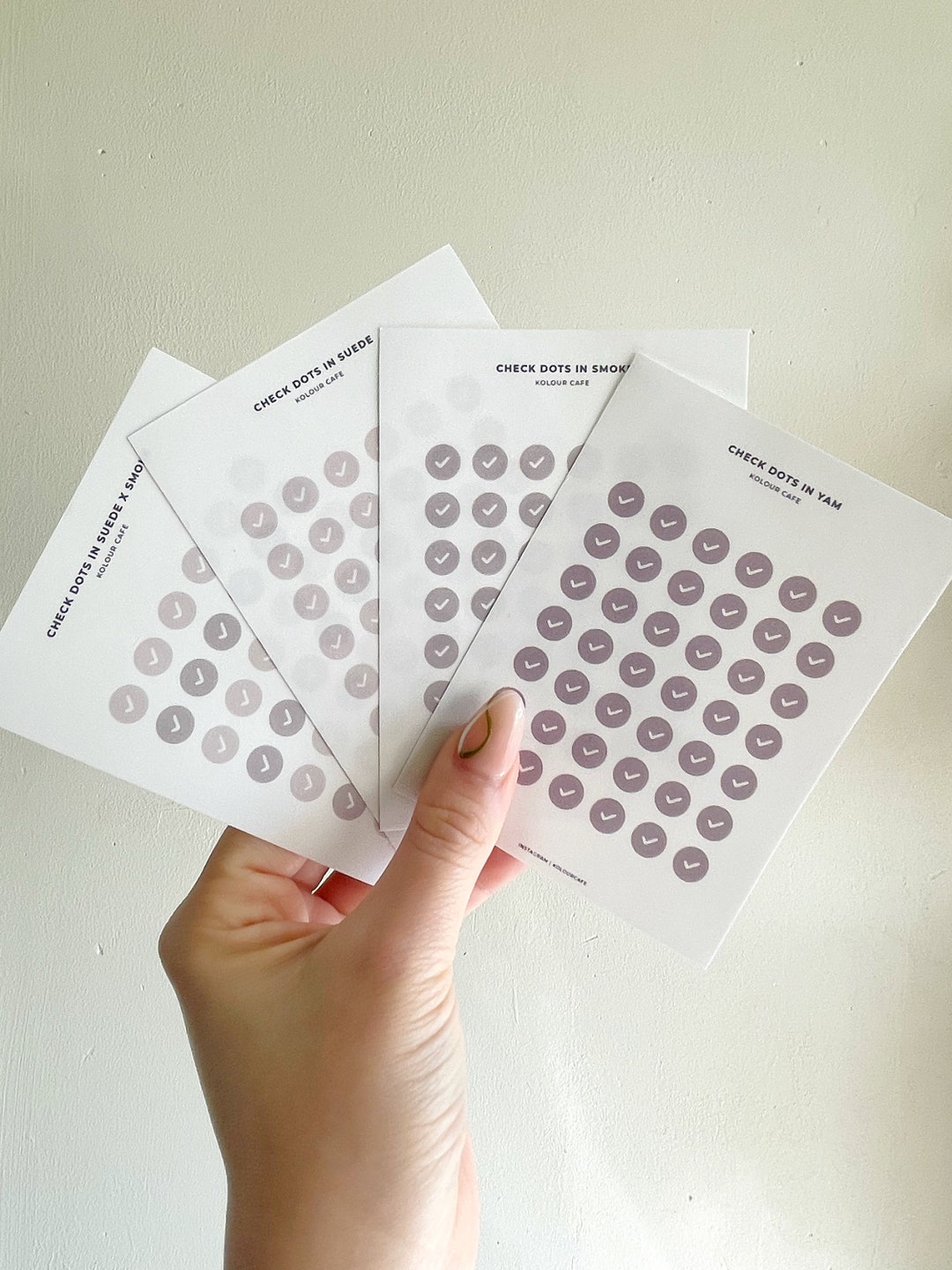 Planner Dot Stickers Check Marks Minimalist Urban Neutrals Matte ...