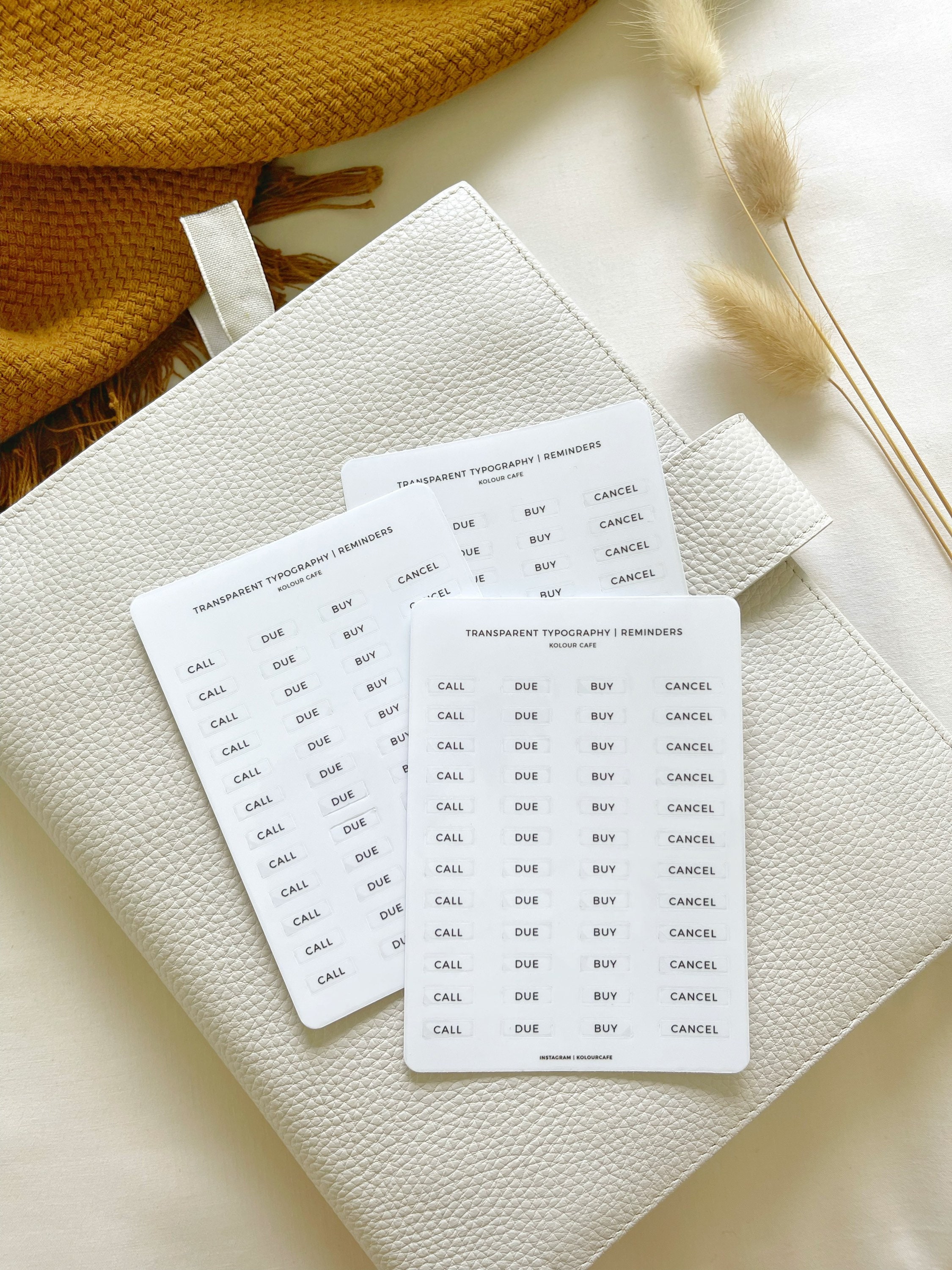 Functional Planner Stickers Transparent Reminders Clear - Etsy