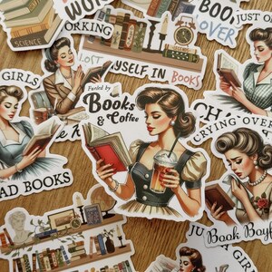 Book Vinyl Stickers | Bookshelf Waterproof Transparent Matte Die Cut ...
