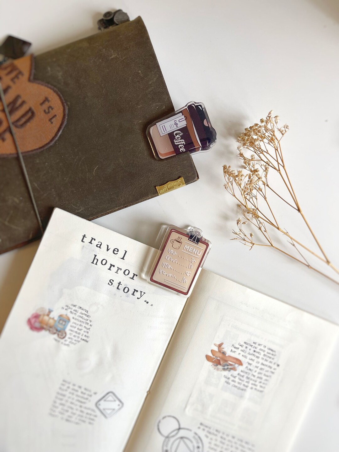 Acrylic Paper Clip in Coffee Time Cafe Journaling Clips Decorative ...