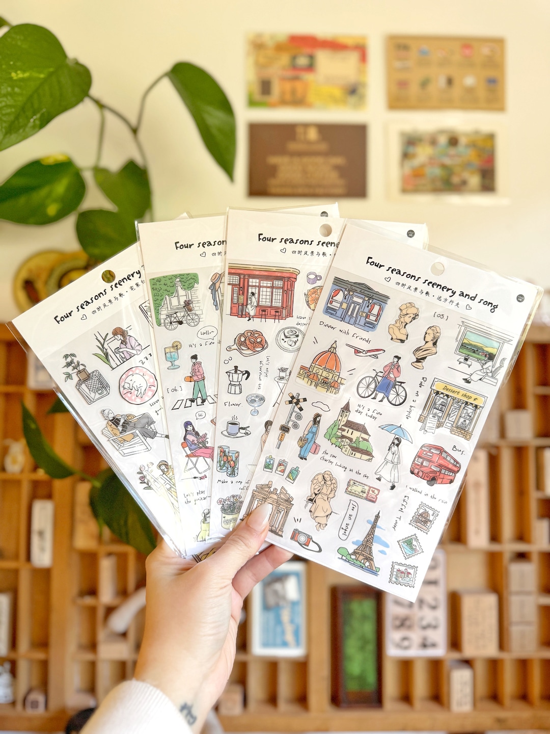 Kawaii Daily Life Sticker Sheet | Travel Clear Paper Sticker | Japanese ...