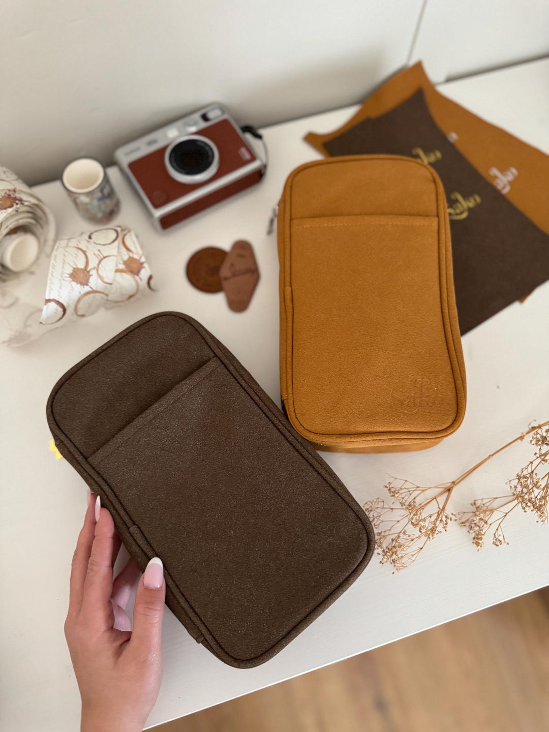Traveler's Notebook Pouches | Faux Nubuck | Zipped Pencil Case ...