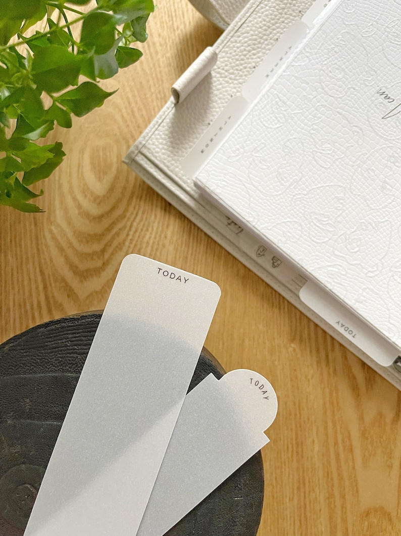 Rounded Tab Page Markers Minimalist Premium Vellum Today | Etsy