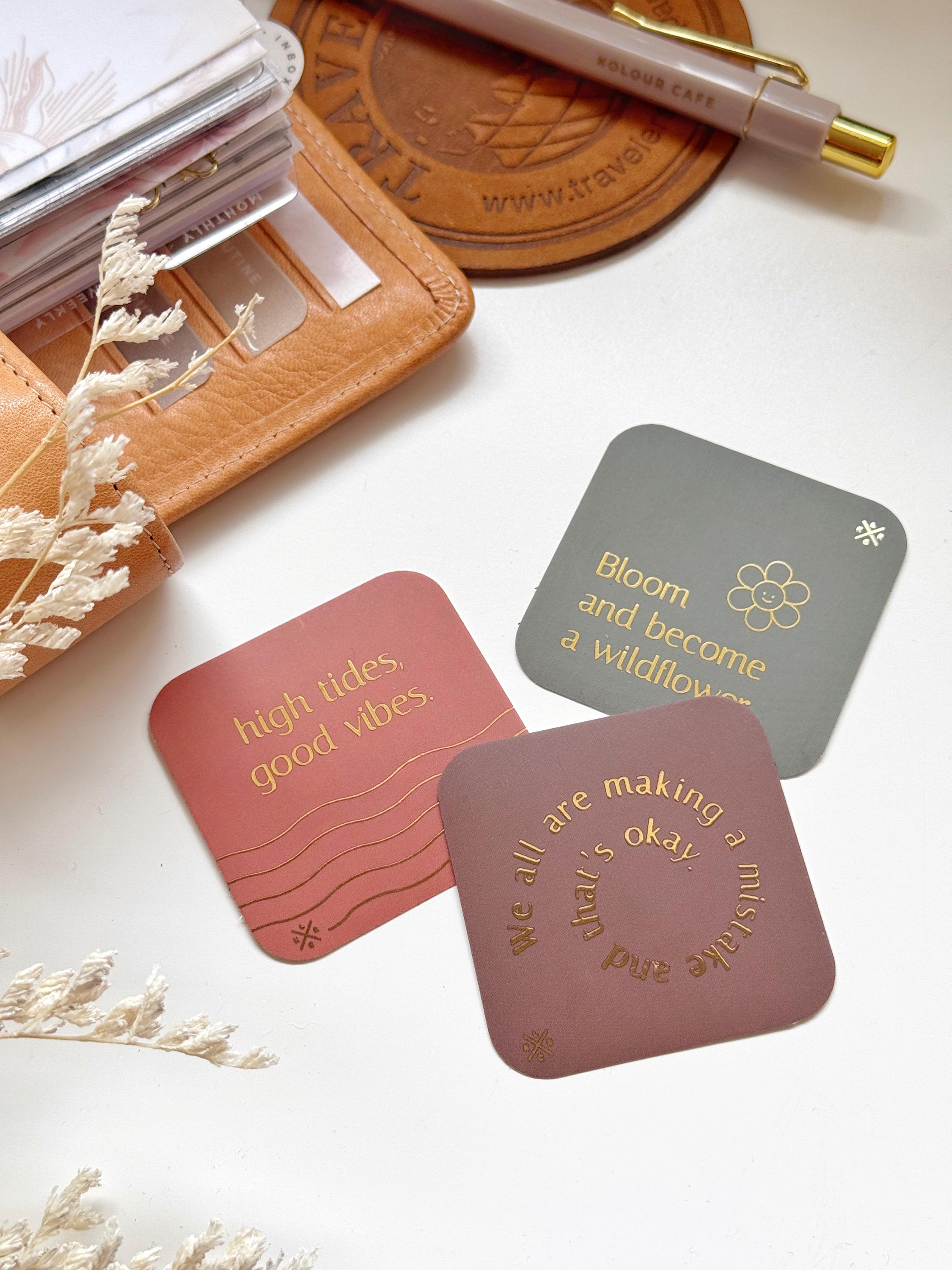 Journal Prompts FOILED Diecut Stickers | Mini Planner Cards ...