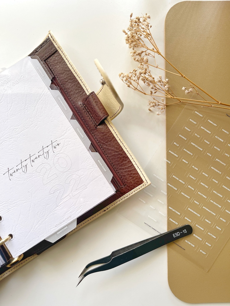 Planner Page Markers White Font Tabs Floating Tabs - Etsy